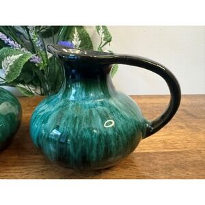 Blue Mountain | Accents | Mountain Pottery Pitchers Green Drip Glaze ...